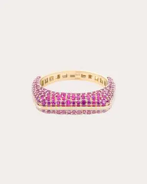 CAMPBELL + CHARLOTTE Sapphire Found Rib Curve Band Ring