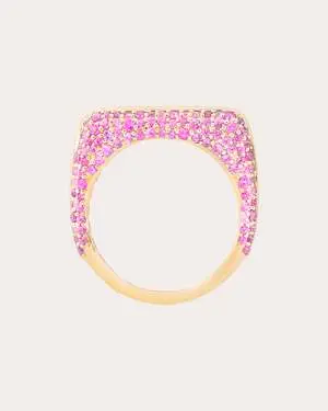 CAMPBELL + CHARLOTTE Sapphire Found Rib Curve Band Ring