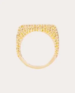 CAMPBELL + CHARLOTTE Multicolor Sapphire Found Rib Curve Band Ring
