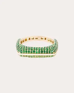 CAMPBELL + CHARLOTTE Tsavorite Found Rib Curve Band Ring