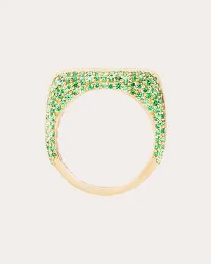 CAMPBELL + CHARLOTTE Tsavorite Found Rib Curve Band Ring