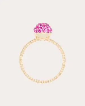 CAMPBELL + CHARLOTTE Sapphire Revel Small Bobble Ring - Pink