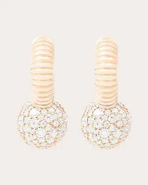 CAMPBELL + CHARLOTTE 14k Yellow Diamond Huggie Earrings - Gold