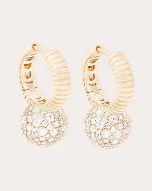 CAMPBELL + CHARLOTTE 14k Yellow Diamond Huggie Earrings
