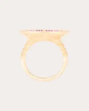 CAMPBELL + CHARLOTTE Tsavorite & Amethyst Revel Large Dimensional Ring