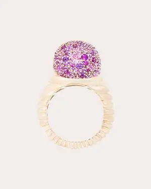 CAMPBELL + CHARLOTTE Amethyst Revel Bobble Cocktail Ring - Purple