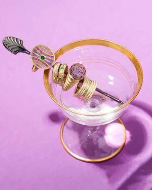 CAMPBELL + CHARLOTTE Amethyst Revel Bobble Cocktail Ring
