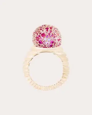 CAMPBELL + CHARLOTTE Sapphire Revel Bobble Cocktail Ring - Pink