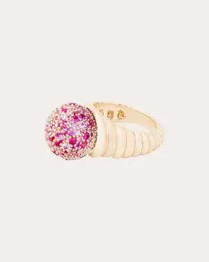 CAMPBELL + CHARLOTTE Sapphire Bobble Cocktail Ring In 14k Yellow Gold