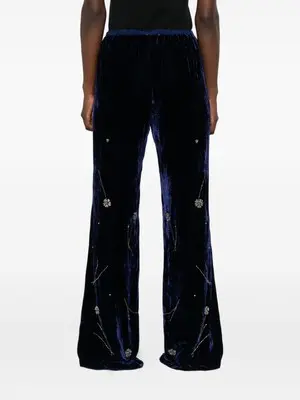 FORTE_FORTE Embroidered Velvet Trousers