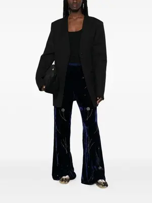 FORTE_FORTE Embroidered Velvet Trousers