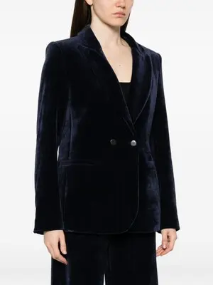 FORTE_FORTE Velvet Double-breasted Jacket