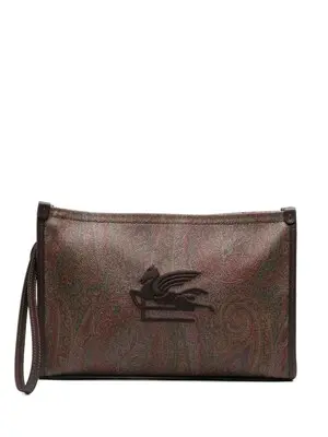 Etro Paisley Print Pouch - Brown