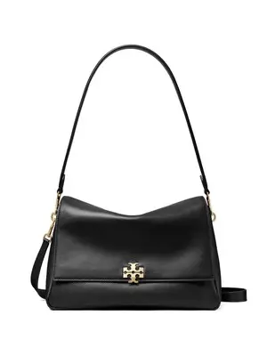 Tory Burch Charlie Leather Shoulder Bag - Black