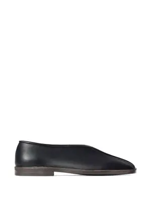 LEMAIRE Leather Slippers - Black
