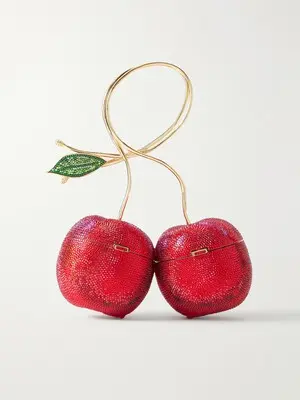 Judith Leiber Crystal Cherries Clutch - Red