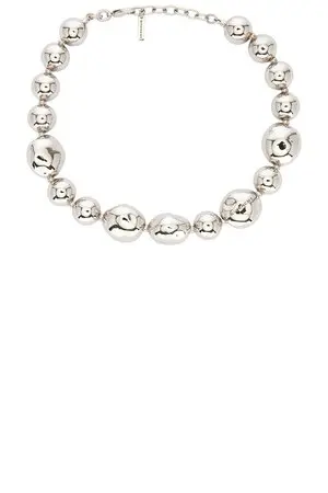 GIVENCHY Givenchy Silver-Tone Sculpted Bead Necklace