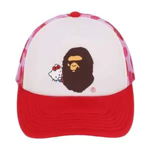 A BATHING APE X Hello Kitty Abc Camo Mesh Cap