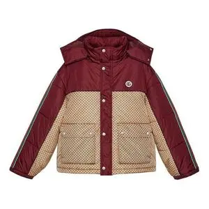 Gucci Gg Parachute Nylon Padded Jacket - Burgundy