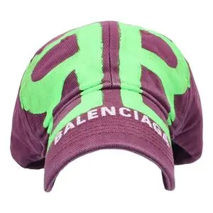 Balenciaga Bb Sprayed Cap - Purple