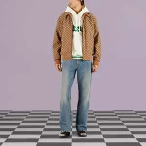 Gucci Gg Canvas Reversible Jacket