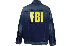 Balenciaga Fbi Denim Jacket