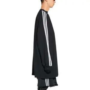 Balenciaga X Adidas Long Sleeve Oversized T-shirt - Black