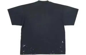 Balenciaga Metallica Short Sleeve T-shirt Oversized Fit 'black Orange - Black/orange