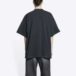 Balenciaga Metallica Logo T-shirt - Black/orange