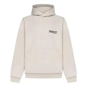 Balenciaga Political Campaign Popover Hoodie - Light Beige