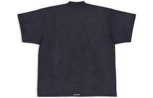 Balenciaga Tab T-shirt Oversized - Black