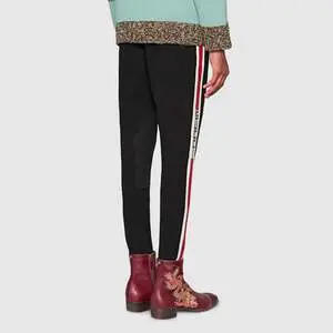 Gucci Gabardine Stretch Pant With Stripe