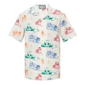 Gucci X Disney Mickey And Minnie Camp Collar Shirt - White