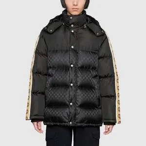 Gucci Gg Nylon Jacquard Padded Coat