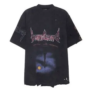Balenciaga Moon Upside Down T-shirt Oversized - Black Faded