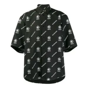 Balenciaga X Wfp Short Sleeve Square Back Shirt 'black White