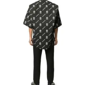 Balenciaga X Wfp Short Sleeve Square Back Shirt 'black White
