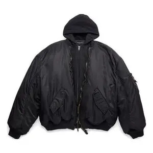 Balenciaga All In Bomber Jacket - Black