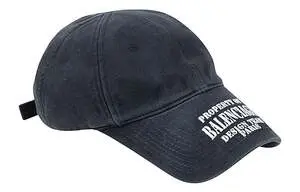 Balenciaga Embroidered Denim Ball Cap