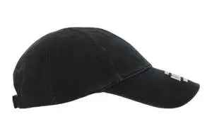 Balenciaga Embroidered Denim Ball Cap - Black