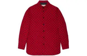 Gucci Gg Wool Flannel Padded Overshirt 'camel Ebony