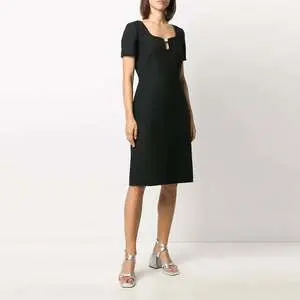 Gucci Wool Silk Short Sleeve Dress