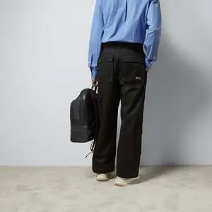 Gucci Cotton Drill Cargo Trousers With Patch