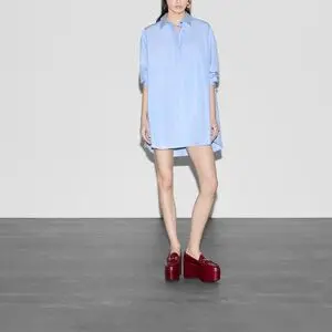 Gucci Striped Heavy Cotton Poplin Shirt
