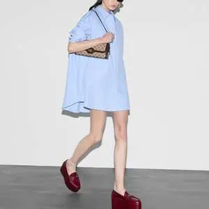 Gucci Striped Heavy Cotton Poplin Shirt