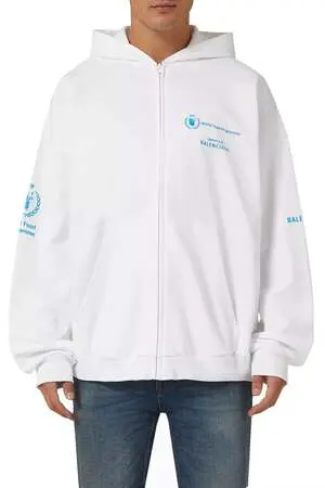 Balenciaga Fw22 Wfp Zip Up Hoodie