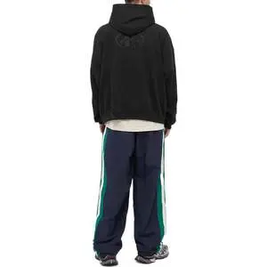 Balenciaga Back Logo Popover Hoodie - Black