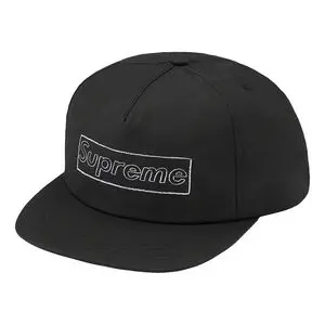 Supreme Kaws Chalk Logo 5-panel Cap - Black/white