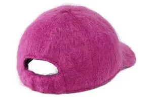Gucci Mohair Baseball Hat With Double G 'fuchsia