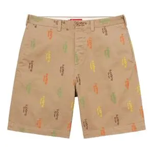 Supreme Classic Logo Chino Shorts - Tan